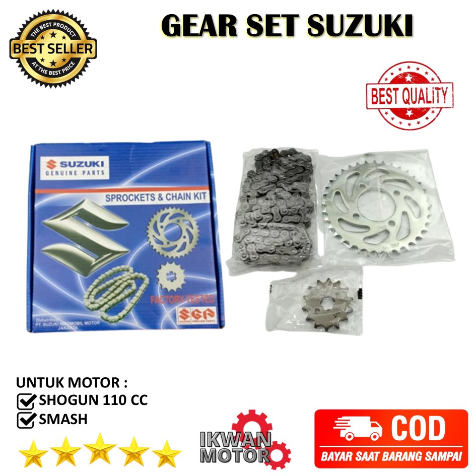 Jual Gear Set Suzuki Smash - Shogun 110 Cc 2700B20G61NKIT - Gear ...