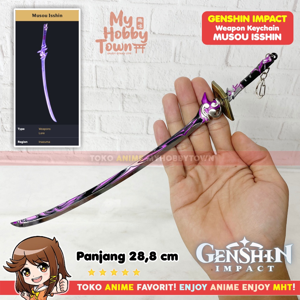 Jual Gantungan Kunci Senjata Pedang Genshin Impact Musou Isshin Raiden ...
