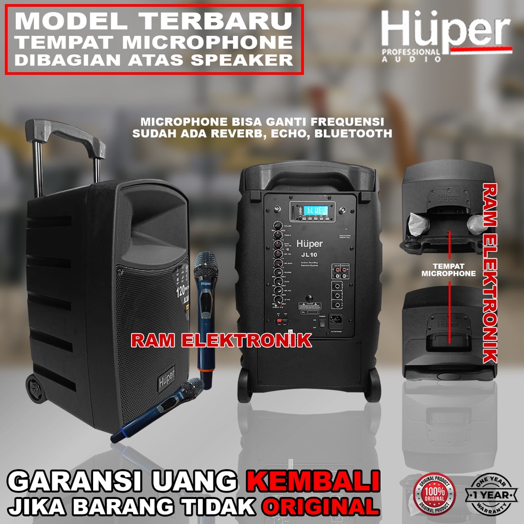 Jual Huper Jl 10 Jl10 Speaker Portable Meeting Wireless 10 Inch