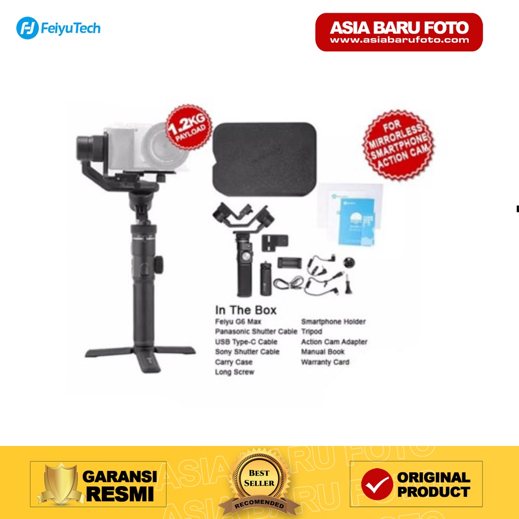 Jual Stabilizer Gimbal Feiyu G6Max G6 Max Smartphone Kamera Mirrorless | Shopee Indonesia