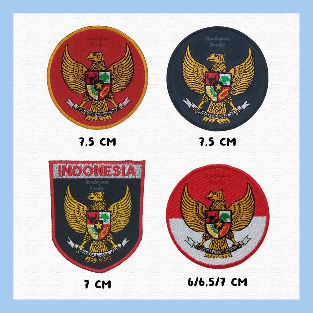 Jual Bordir Logo Garuda Indonesia Bulat Hitam Merah Putih | Shopee ...