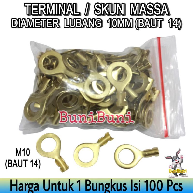 Jual SKUN Terminal Massa BAUT 8 10 12 14 - Diameter Lubang 5mm M5 / 6mm ...