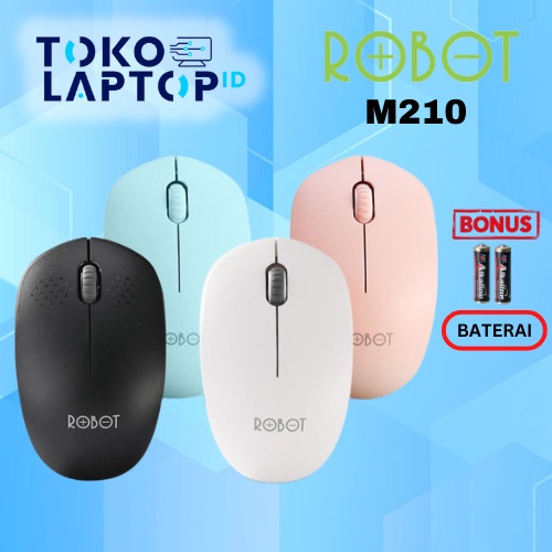 Jual Robot M210 / M-210 Wireless Mouse Silent 2,4Ghz Garansi Resmi ...