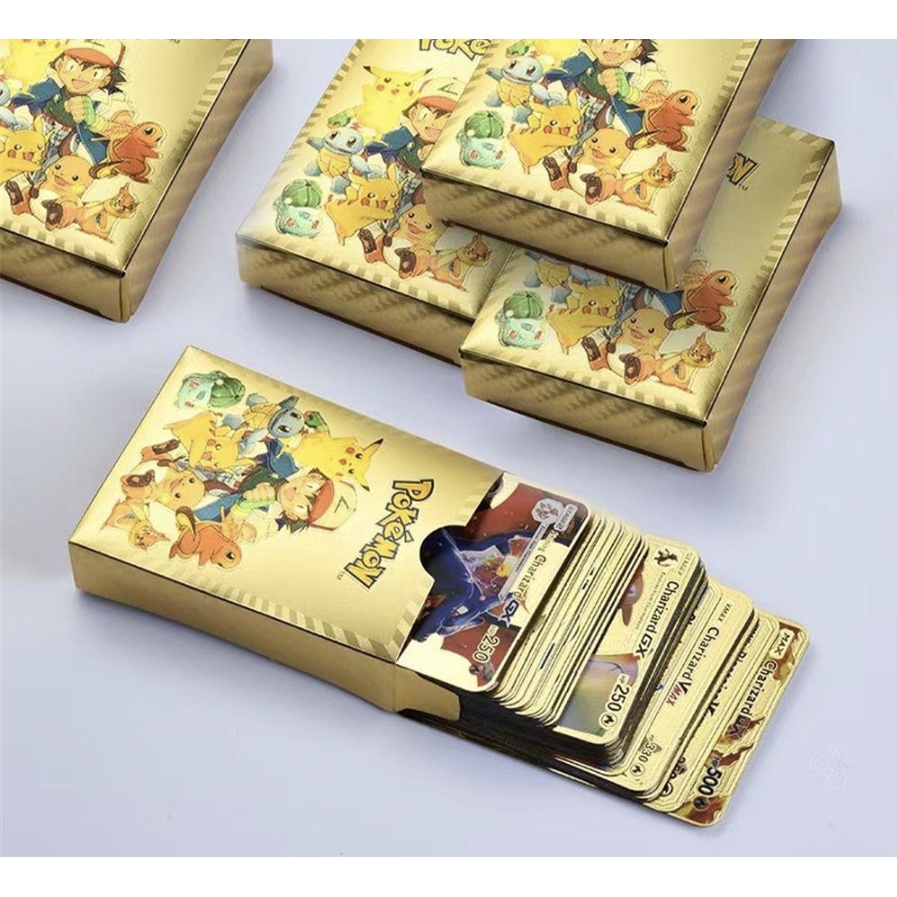 Jual 55pcs/ Kartu Pokemon Gold Pok Mon Charizard Versi Inggris Untuk Koleksi Anak | Shopee Indonesia