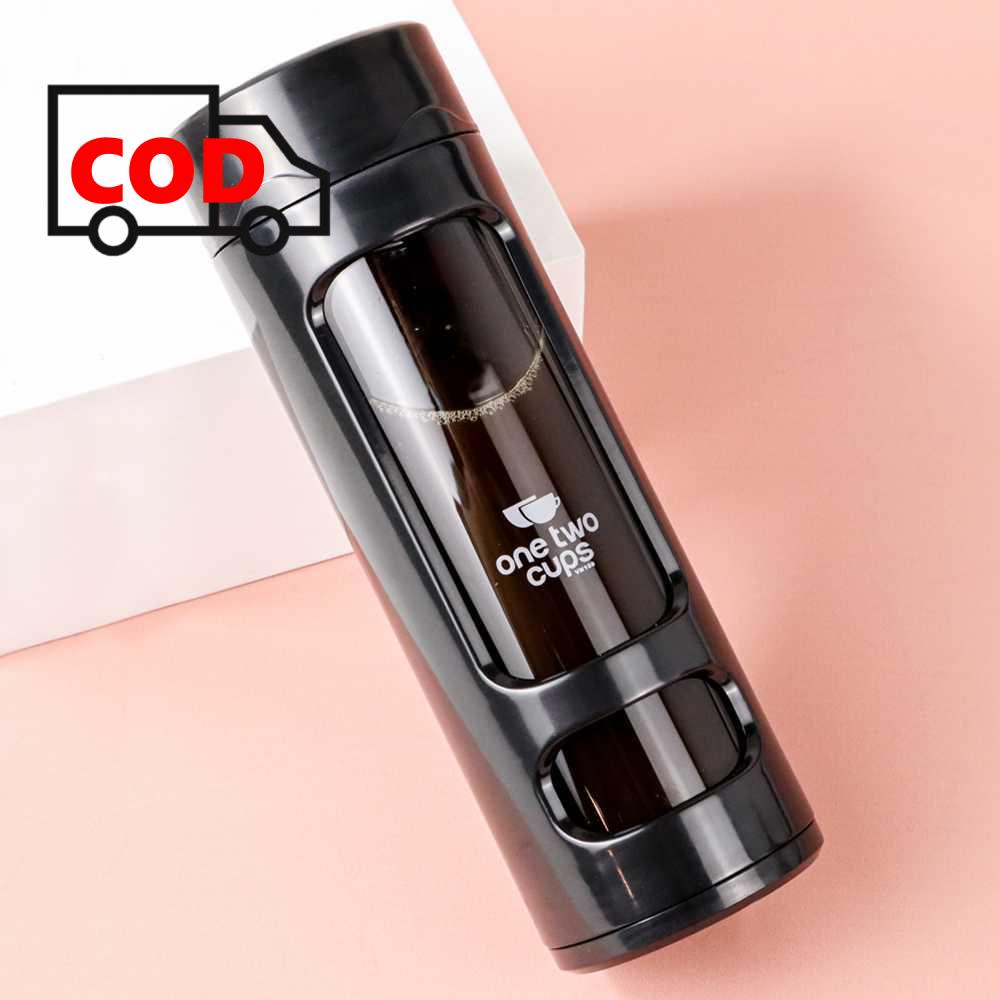 Jual Botol Air Minum Plastik Kaca Unik 400ml Portable Tumbler Tea ...