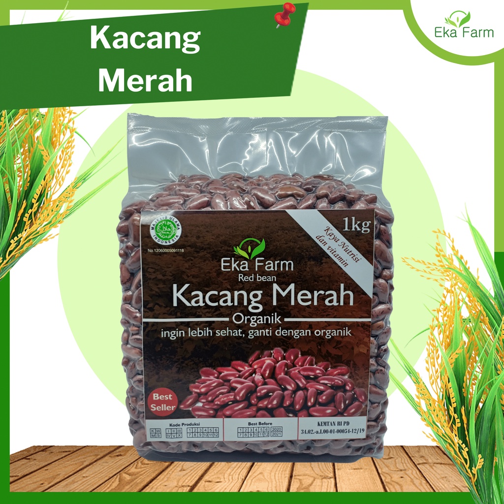 Jual Kacang Merah organik EKA FARM kemasan vacum 1 Kg | Shopee Indonesia
