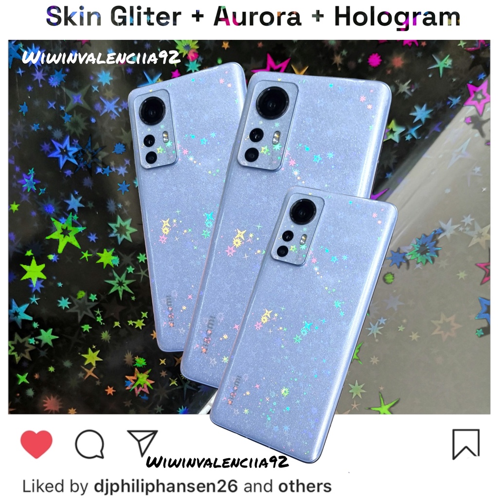 Jual 2023 Skin STAR HOLOGRAM GLITER 3D Xiaomi Redmi Note 13 Pro 12 ...