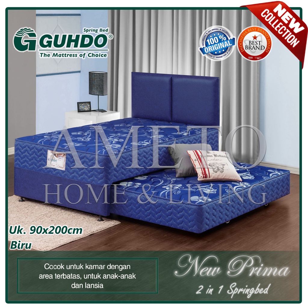 Jual Guhdo Springbed 2 in 1 New Prima 90x200 HB Atlantic Full Set | Shopee Indonesia