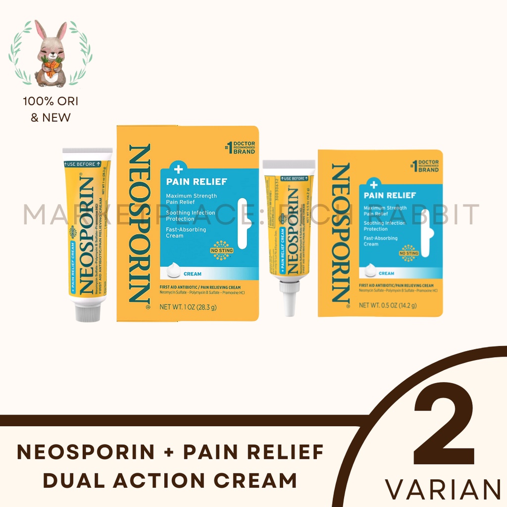 Jual Neosporin + Pain Relief Dual Action Cream 0.5 Oz 1 Oz Pencegah ...