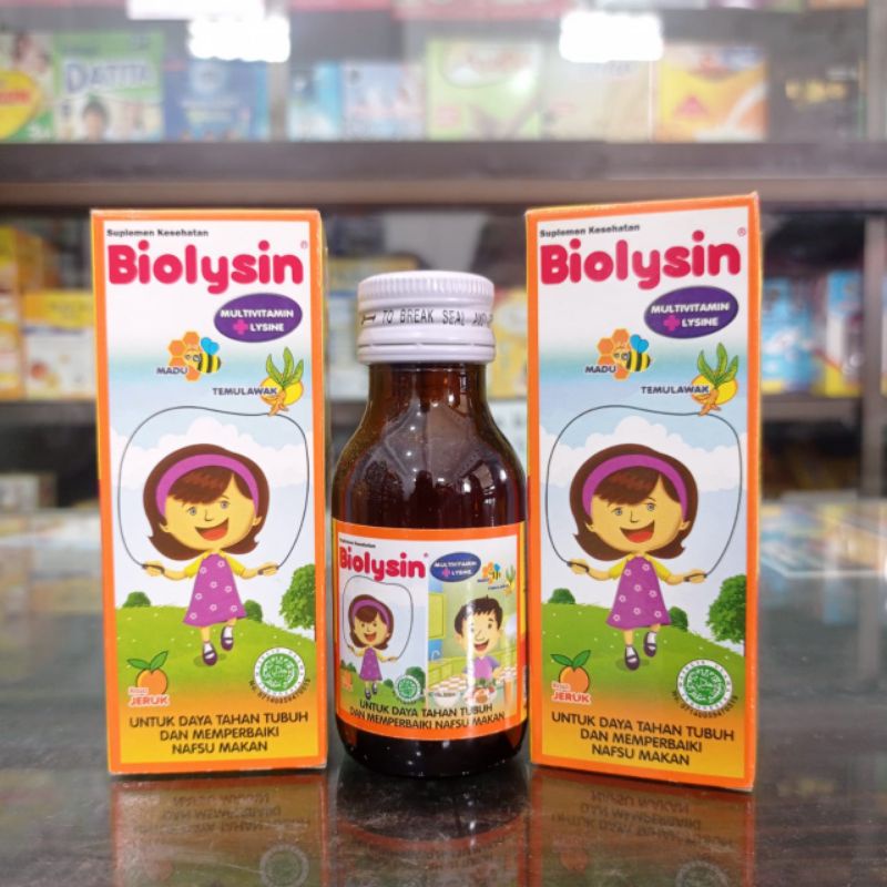 Jual BIOLYSIN VITAMIN PENAMBAH NAFSU MAKAN ANAK SIRUP 60 ML | Shopee ...