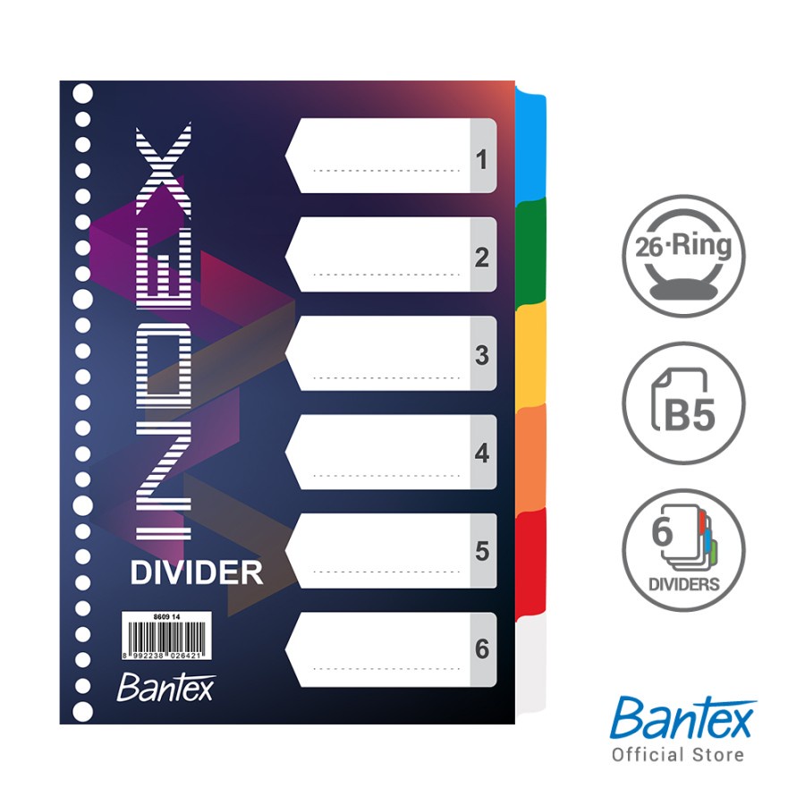 Jual TBMO MYLAR INDEX DIVIDER B5 6 ENIGMA BLIZT BANTEX 8609 14 | Shopee ...