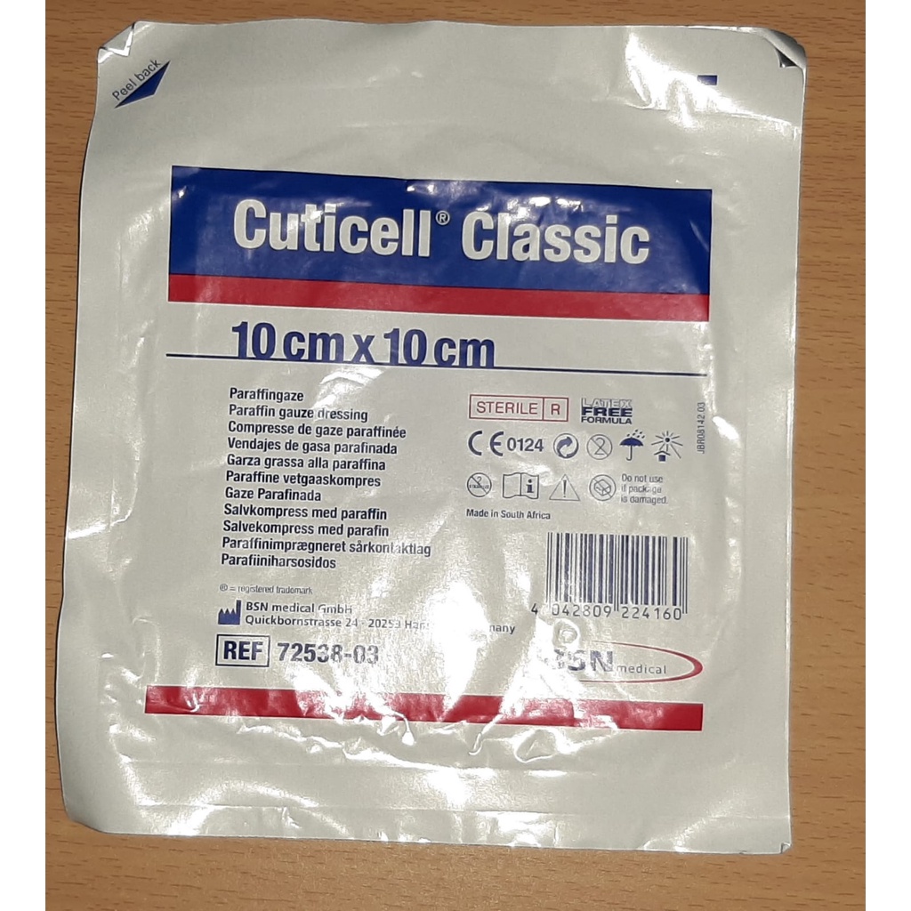 Jual Cuticell Classic 10cm x 10cm Tulle Dressing Paraffin Kasa Steril ...
