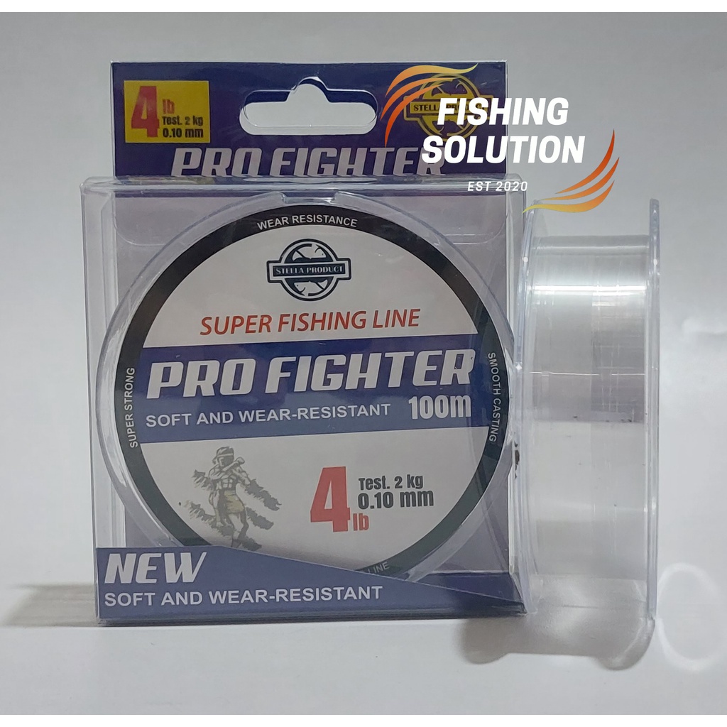 Jual Senar Pancing Pro Fighter Super Fishing Line Stella Product 100 M ...