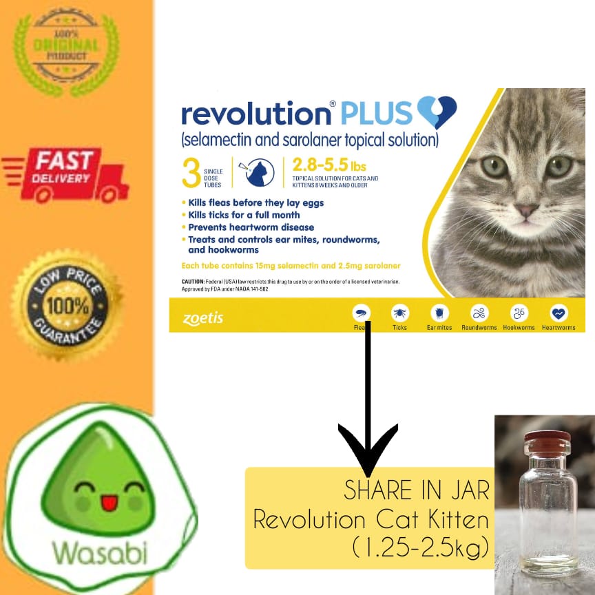Jual REPACK REVOLUTION PLUS KITTEN GOLD obat kutu kucing anakan 1,25 - 2,5kg | Shopee Indonesia