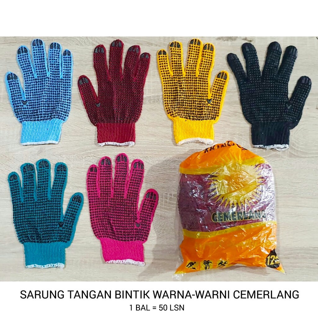 Jual SARUNG TANGAN DOTTING WARNA CEMERLANG | Shopee Indonesia