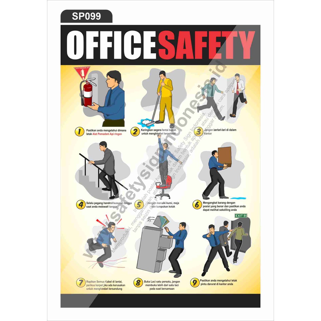 Jual SP099 Poster K3 Safety A2 - Office Safety | Shopee Indonesia
