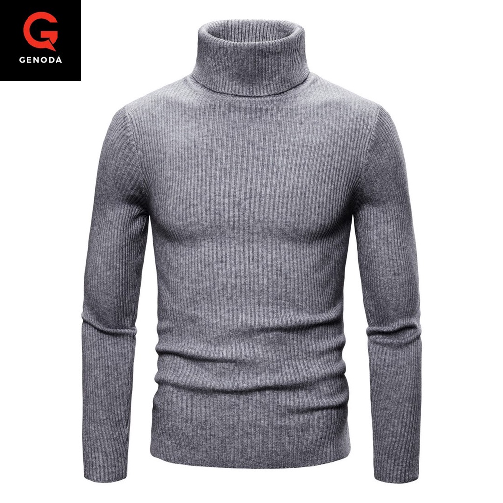 Jual Rajut Sweater Turtleneck Brandon Pria Tebal Keren Hangat Bahan ...
