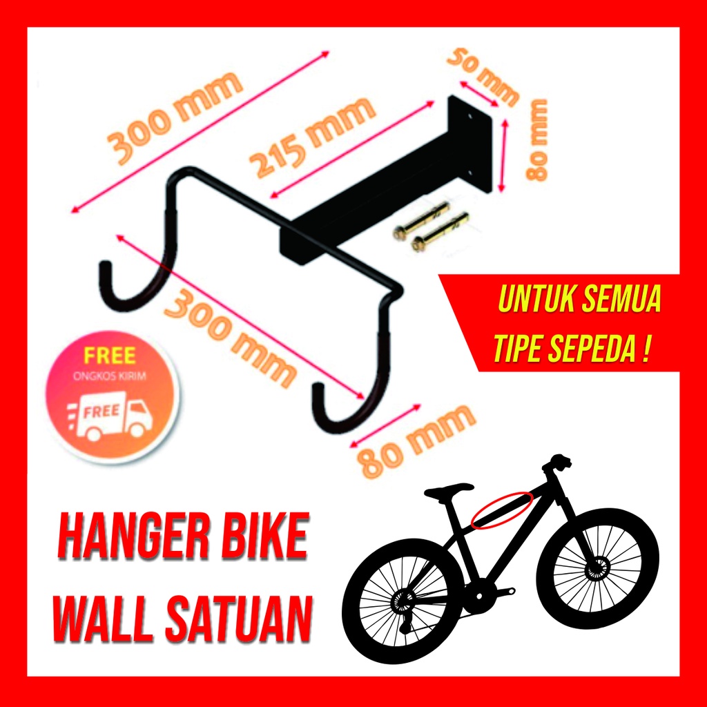 Jual Gantungan Besi Sepeda Kokoh Tempel Dinding | Cantolan Sepeda Holo ...