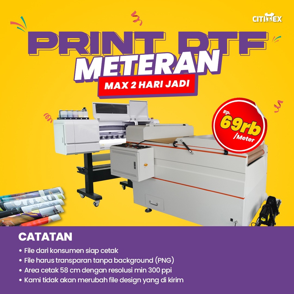 Jual JASA CETAK DTF / PRINT DTF METERAN | Shopee Indonesia