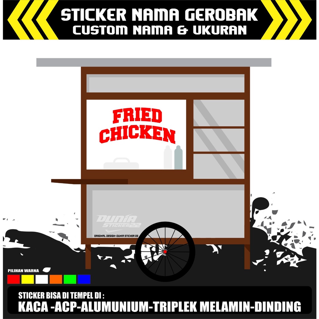 Jual Sticker Kaca / Cutting Sticker Kaca / Sticker Nama Gerobak ...