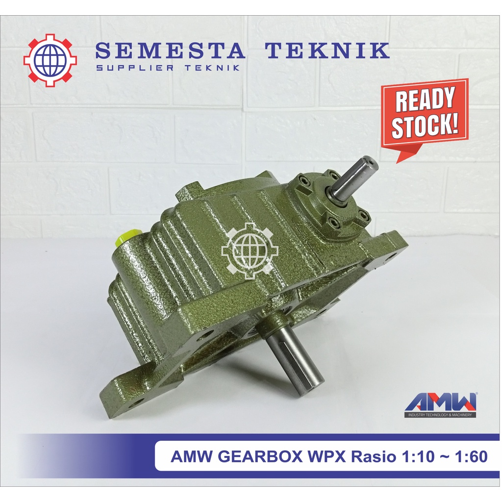 Jual AMW Gearbox Type WPX 50 Rasio 10-60 Lengkap Wormgear Speed Reducer ...