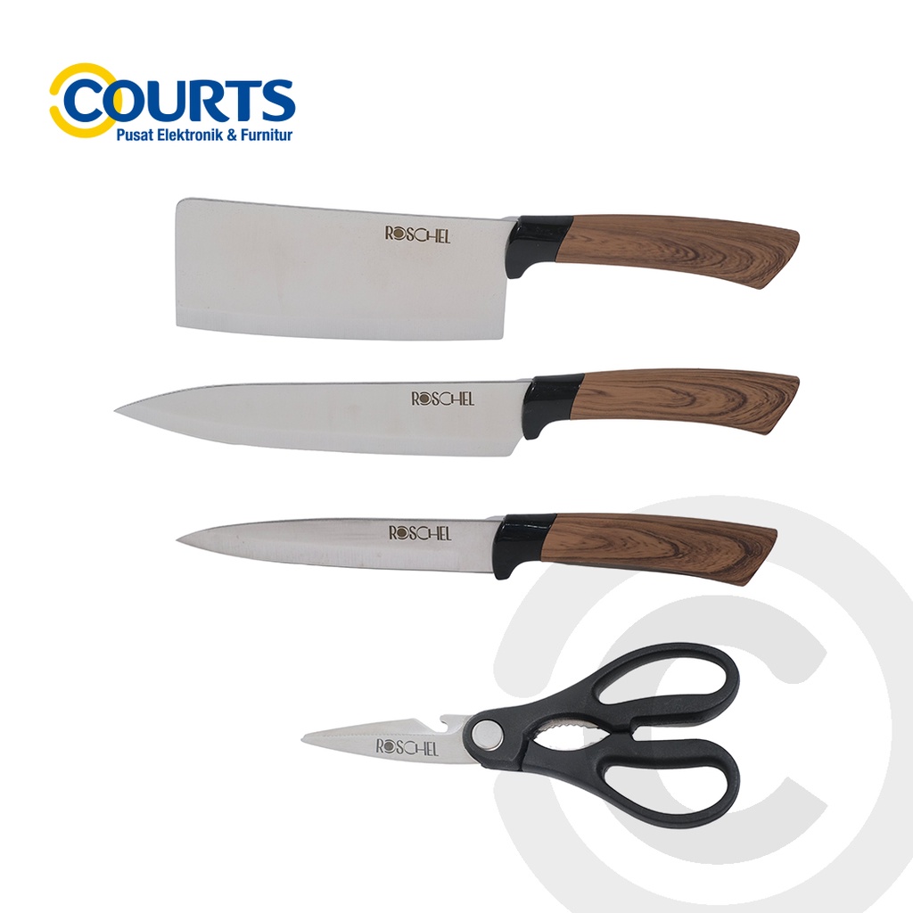 Jual PISAU SET ROSCHEL- RHYO KNIFE SET 4pcs RTK-104 | Shopee Indonesia