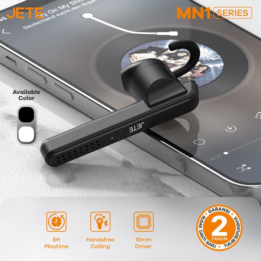 Jual Headset Mono Wireless Earphone Bluetooth JETE MN1 SERIES | Shopee ...