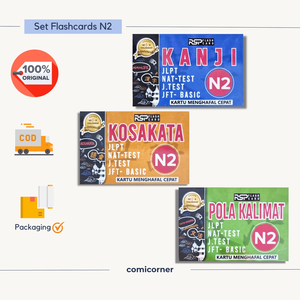 Jual Flash Cards Set JLPT N2 Bahasa Jepang | Shopee Indonesia