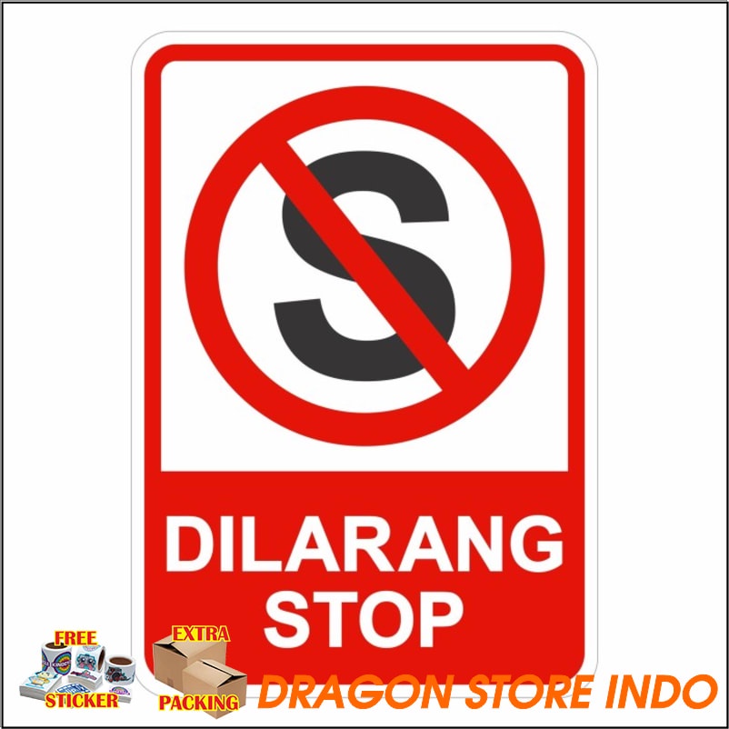 Jual Grosir Rambu Stop Dilarang Berhenti 35cm x 50cm Plat Alumunium ...