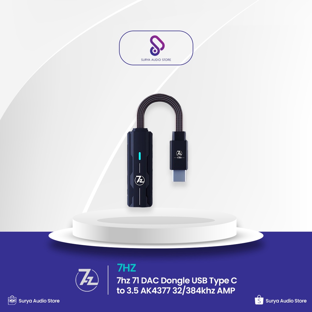 Jual 7hz 71 DAC Dongle USB Type C to 3.5 AK4377 32/384khz AMP DSD ...