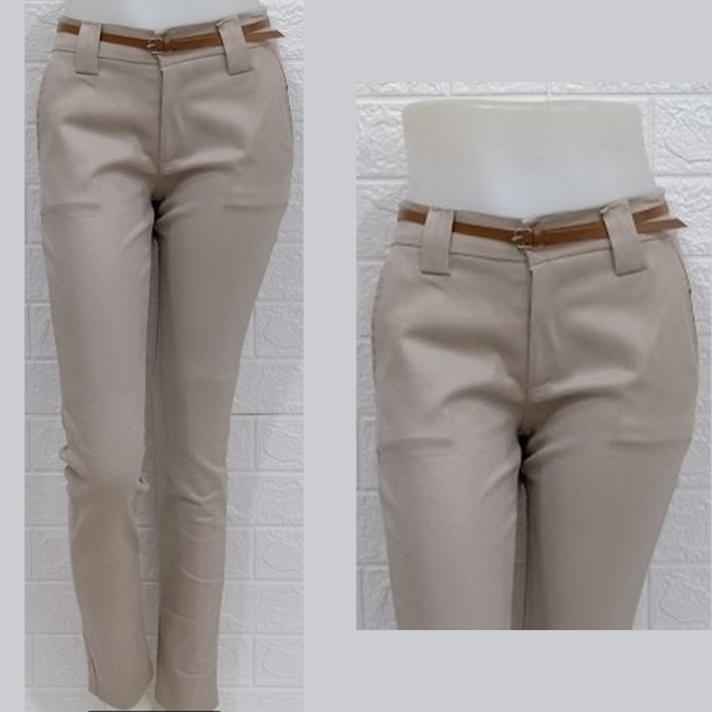 Jual Celana Chino Wanita Panjang, Clana Chinos Cewek M - 5L Bahan Katun Stretch Skinny Model ...