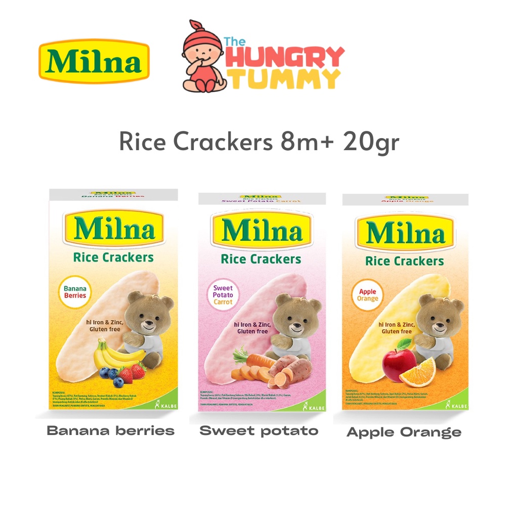 Jual Milna Rice Crackers 20gr - Camilan Sehat Anak - Snack Sehat ...