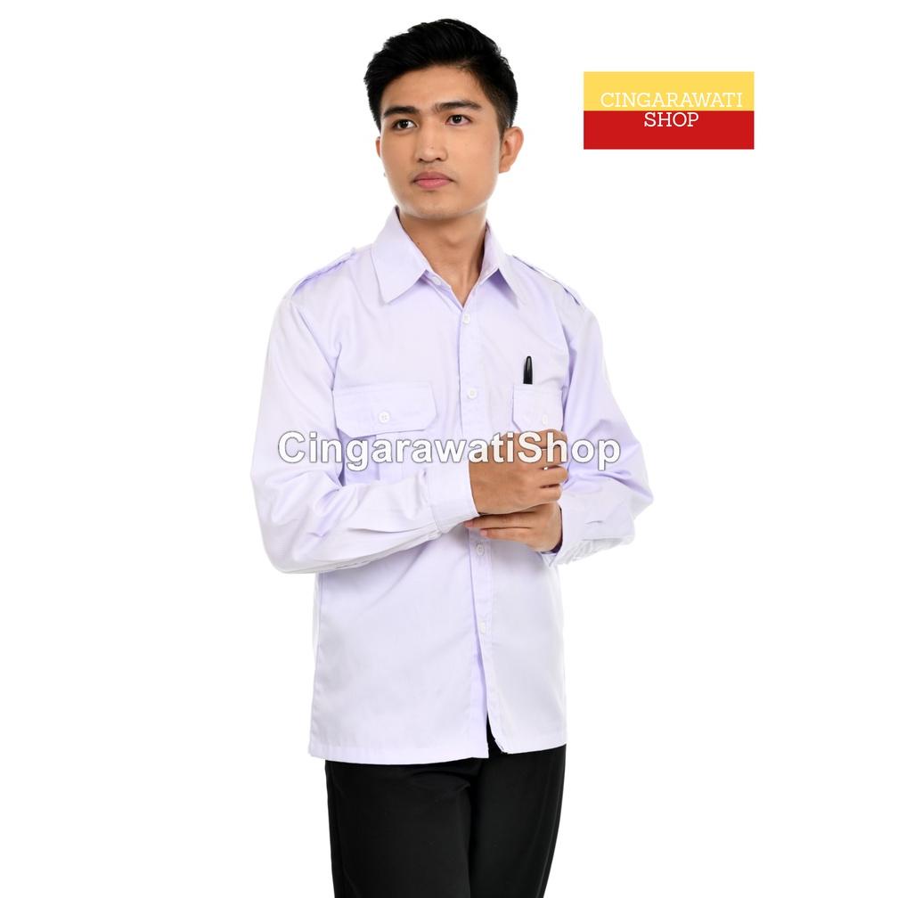 Jual Kemeja Pdl Putih Lengan Panjang Lengan Pendek Baju Pdh putih Pemda ...