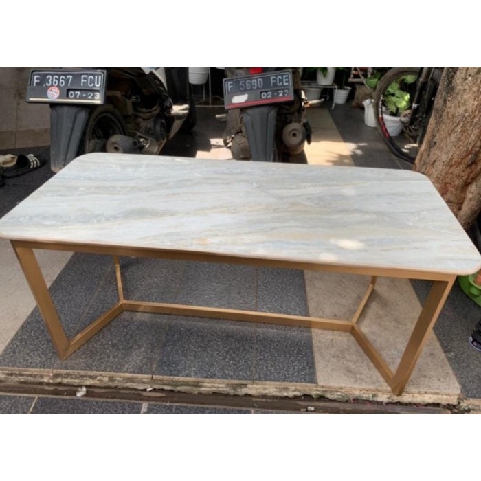 Jual Meja Coffe Table Meja Kopi Granit Marmer Artic Grey | Shopee Indonesia