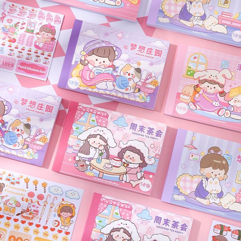 Jual GPO Buku Stiker spiral isi full sticker sticker lucu imut keren ...