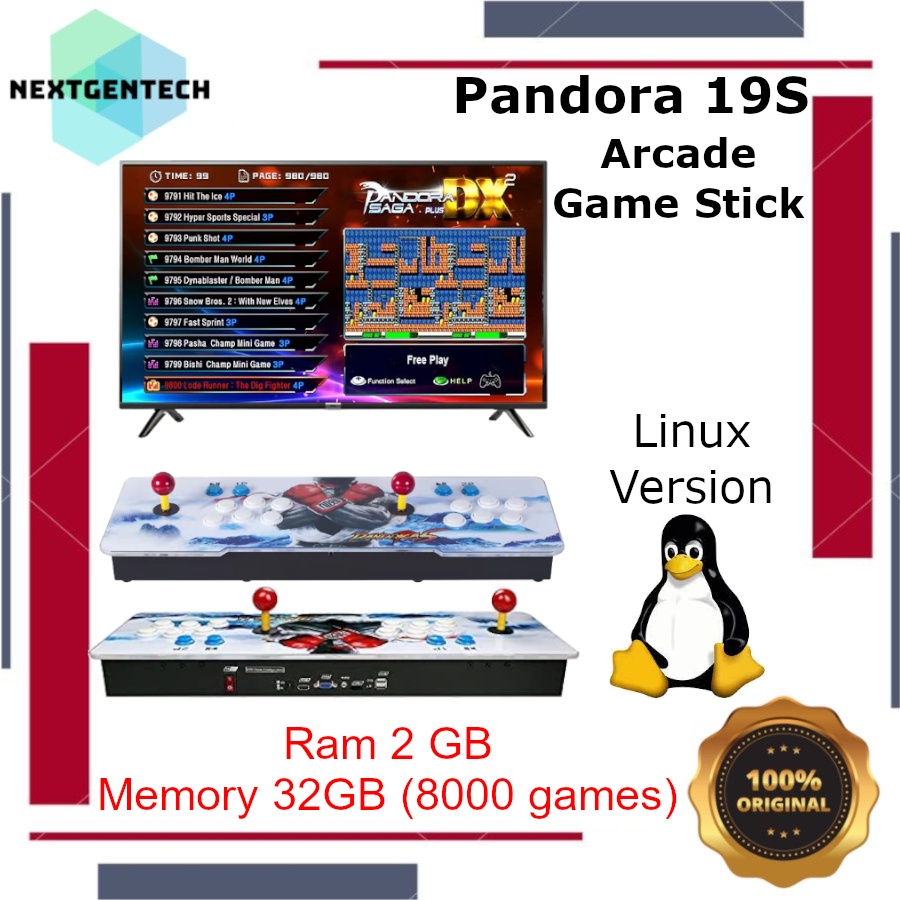 Jual PANDORA 19S Arcade Games Fighting Stick Retro Classic Game ...