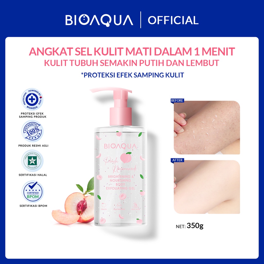 Jual BIOAQUA Body Scrub Badan Niacinamide Brightening & Nourishing Body Exfoliating Gel Body ...