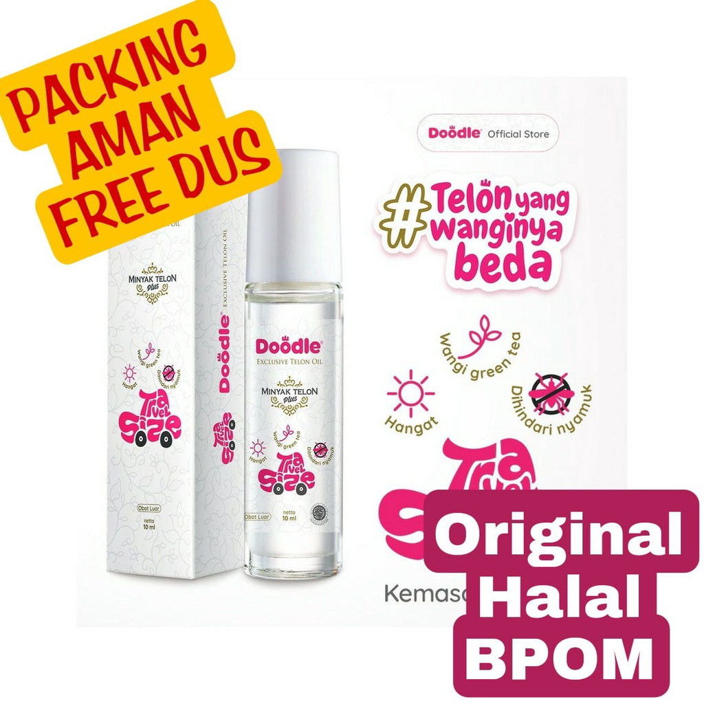 Jual DOODLE TELON OIL GREEN TEA 10ML - TRAVEL SIZE ROLL ON Doodle ...