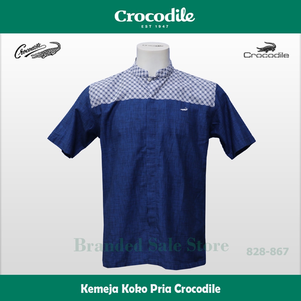 Jual Baju Koko Crocodile / Kemeja Muslim Pria Modern Lengan Pendek ...