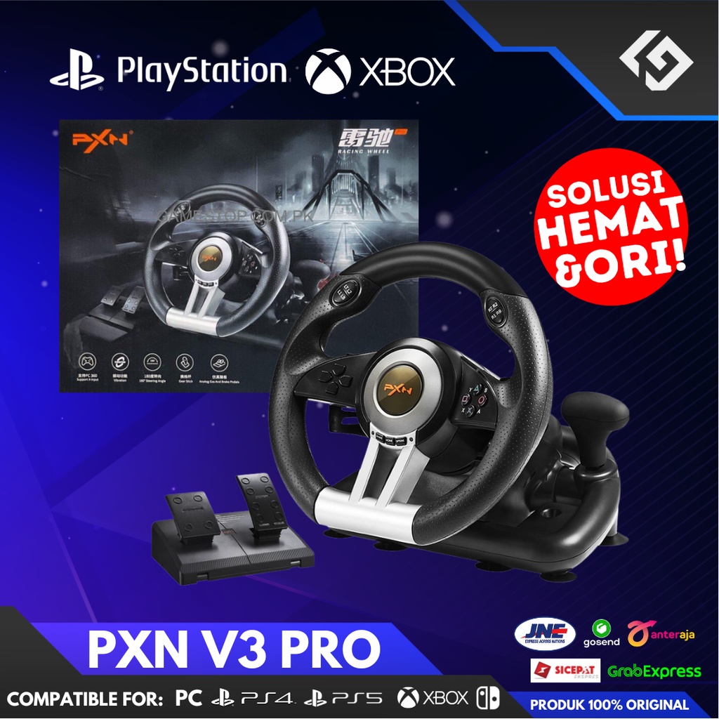 Jual Setir Stir PXN Steering Wheel Racing PXN V3 II For PS3 PS4 PC XBOX | Shopee Indonesia