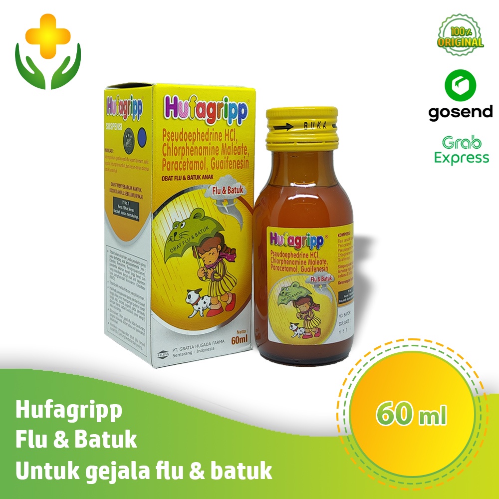 Jual Hufagrip Flu & Batuk Sirup 60ml Obat Batuk Pilek Demam Hufagrip ...
