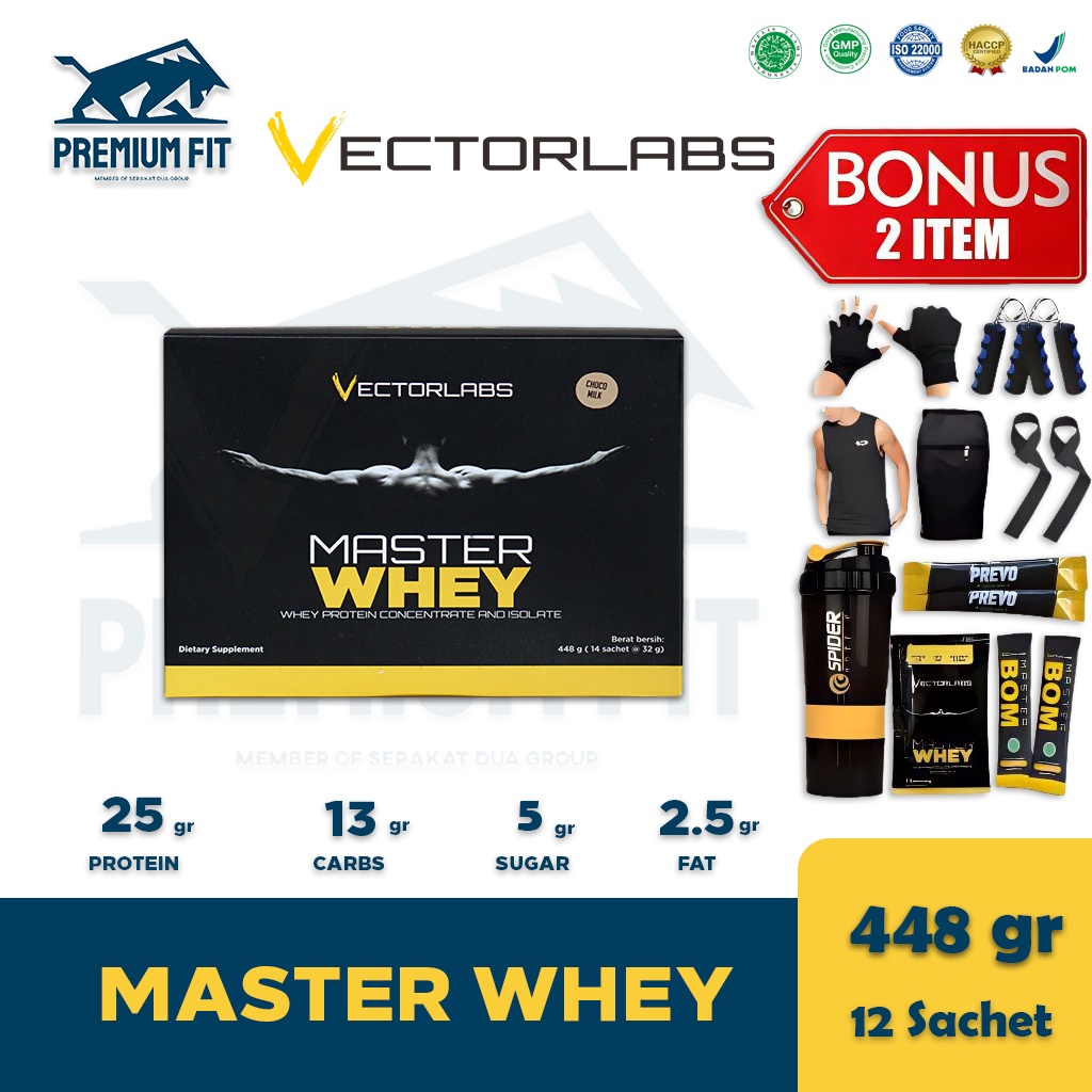 Jual Vectorlabs Vector Labs Master Whey Protein Kemasan Box 14 Sachet ...
