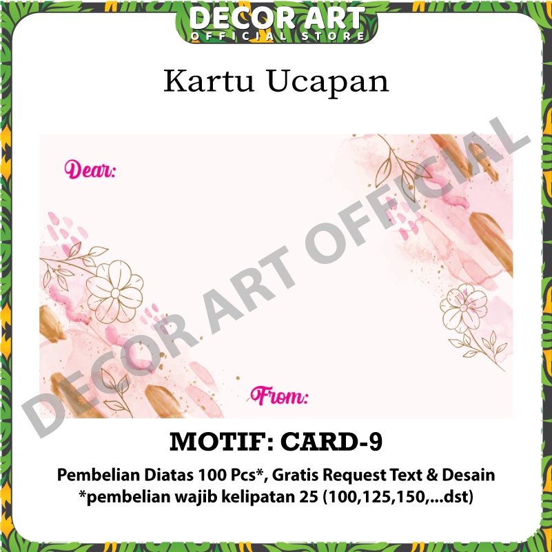 Jual Kartu Ucapan 6x10 Cm - Greeting Card Polos | Dear Blank Card ...