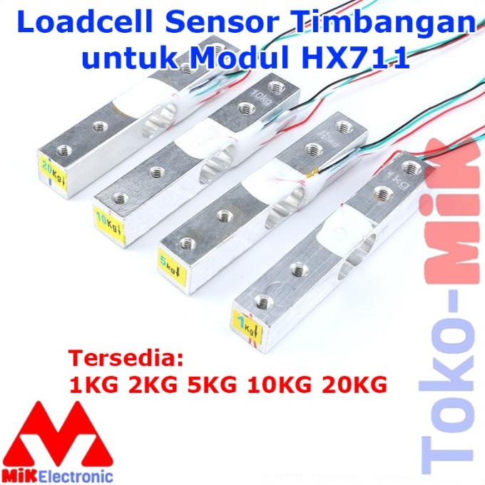 Jual Loadcell Load cell Weight Sensor Berat Strain Gauge 1KG 5KG 10KG ...