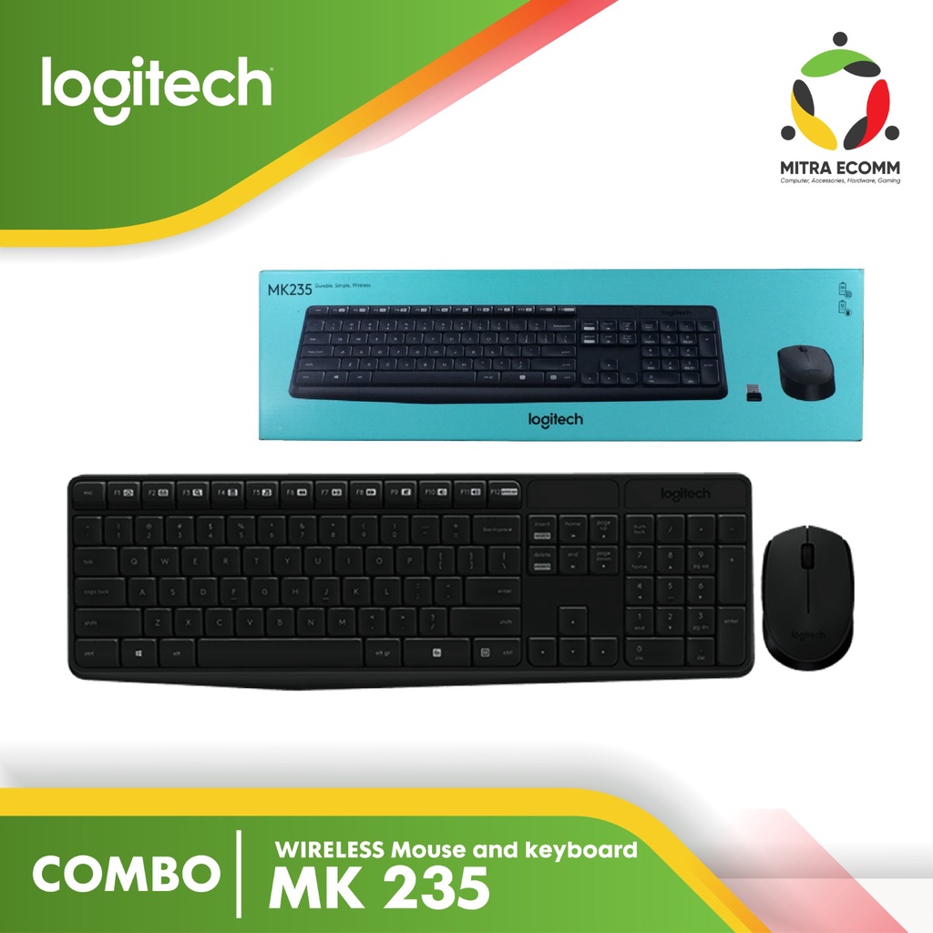 Jual LOGITECH COMBO MK235 KEYBOARD & MOUSE WIRELESS / MK-235 / MK 235 ...