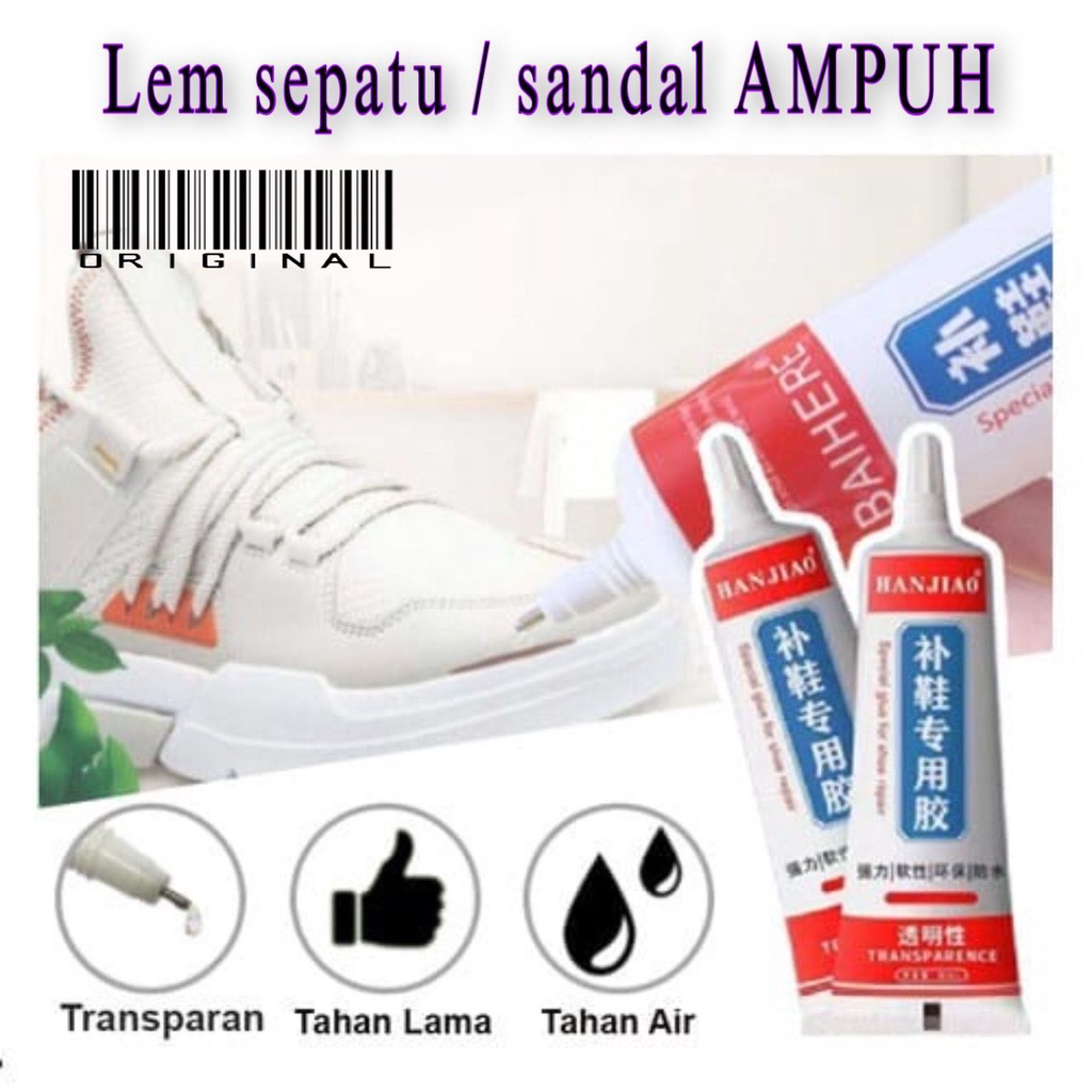 Jual Lem Perekat Sepatu Baihere 60ml Super Kuat / Cairan Penambal Sol ...