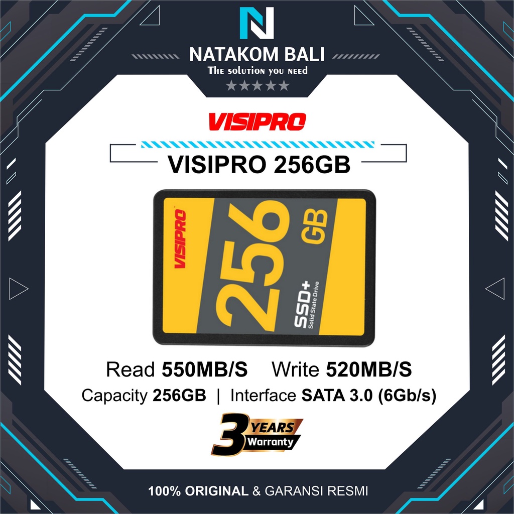 Jual SSD SATA VISIPRO 256GB SDVPSA1910256 | Shopee Indonesia