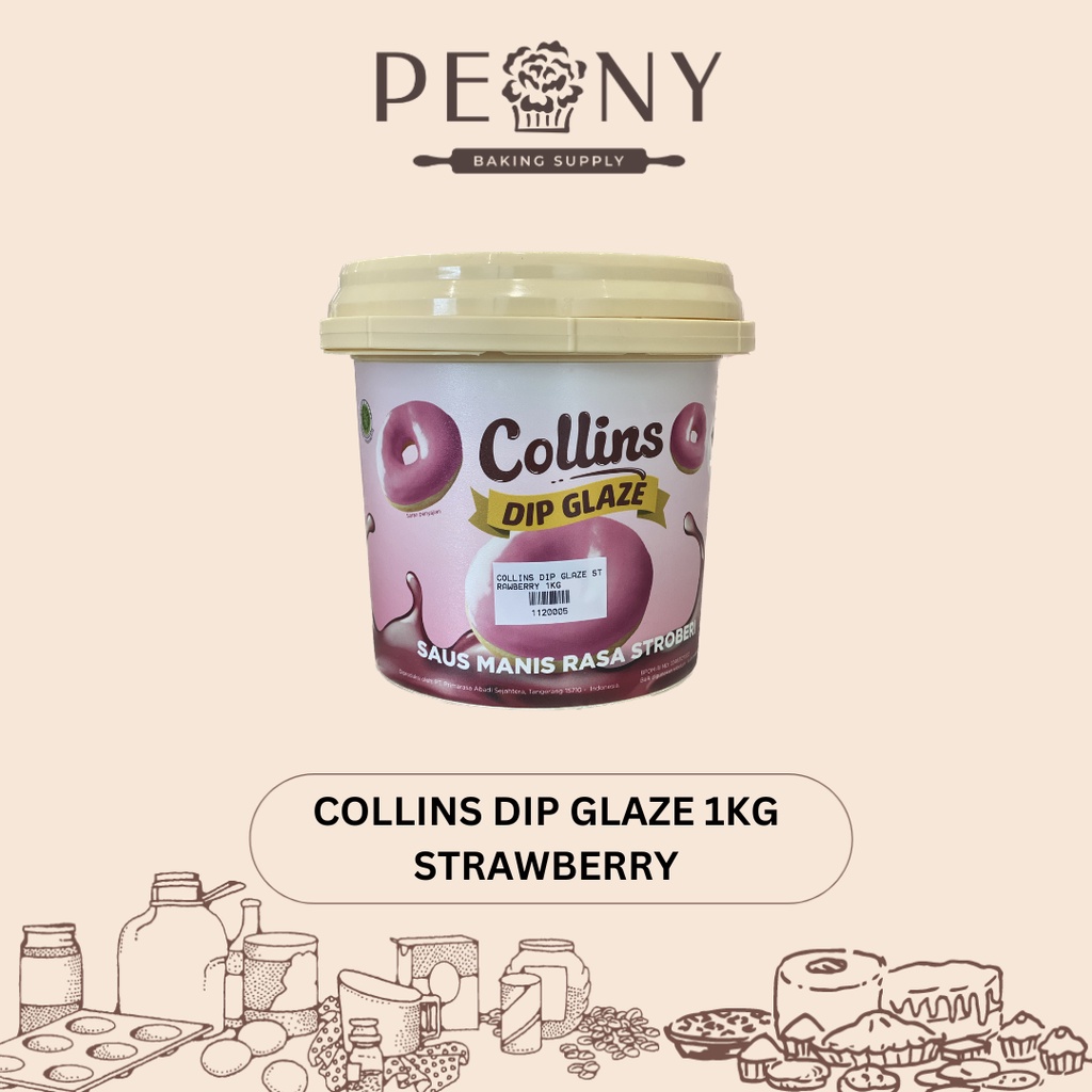 Jual COLLINS DIP GLAZE DONAT ANEKA RASA 1 KG| CHOCOLATE, STRAWBERRY ...