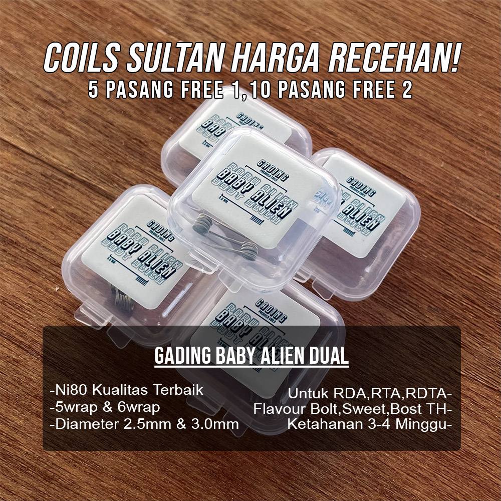 Jual Gading Prebuild Coils Meletek Mletek Baby Alien for rda, rba, rta ...