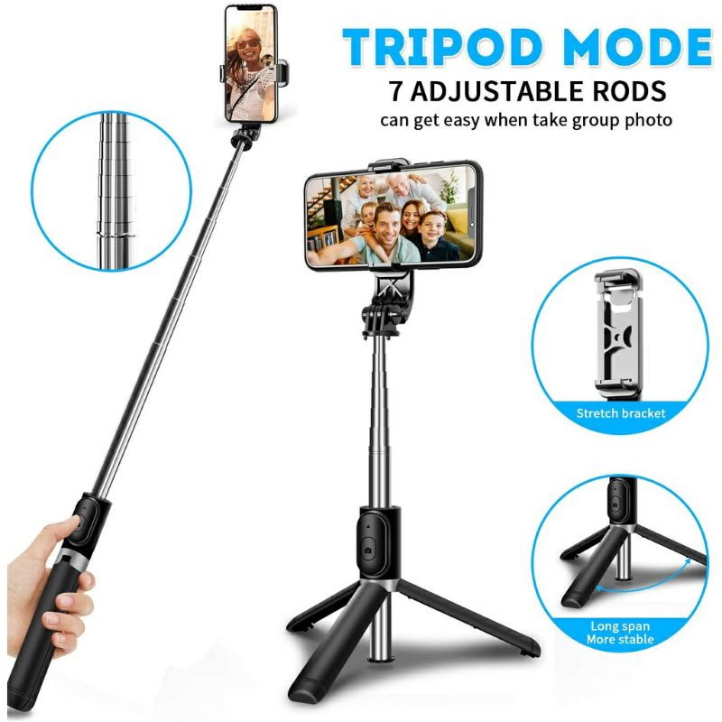 Jual Tongsis Tripod Bluetooth Tongsis Tripod 3in1 Remote Selfie